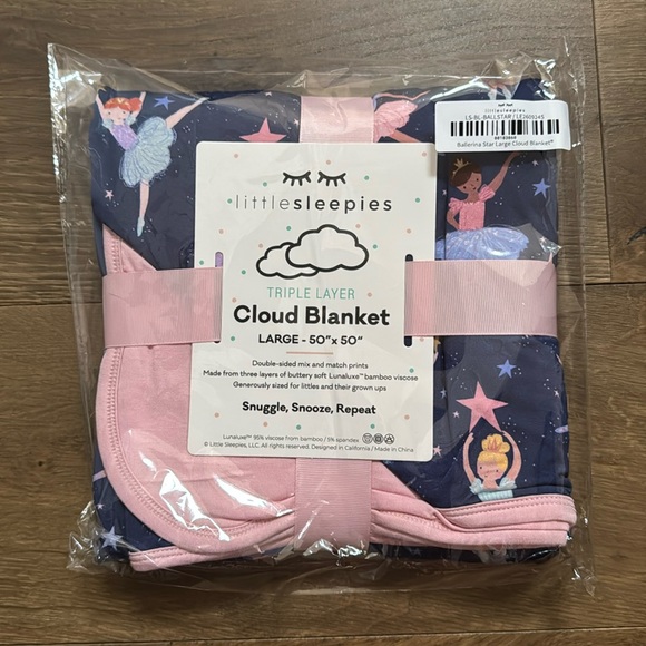 Little Sleepies Ballerina Star Twilight Ballet Large Cloud Blanket NIB ...